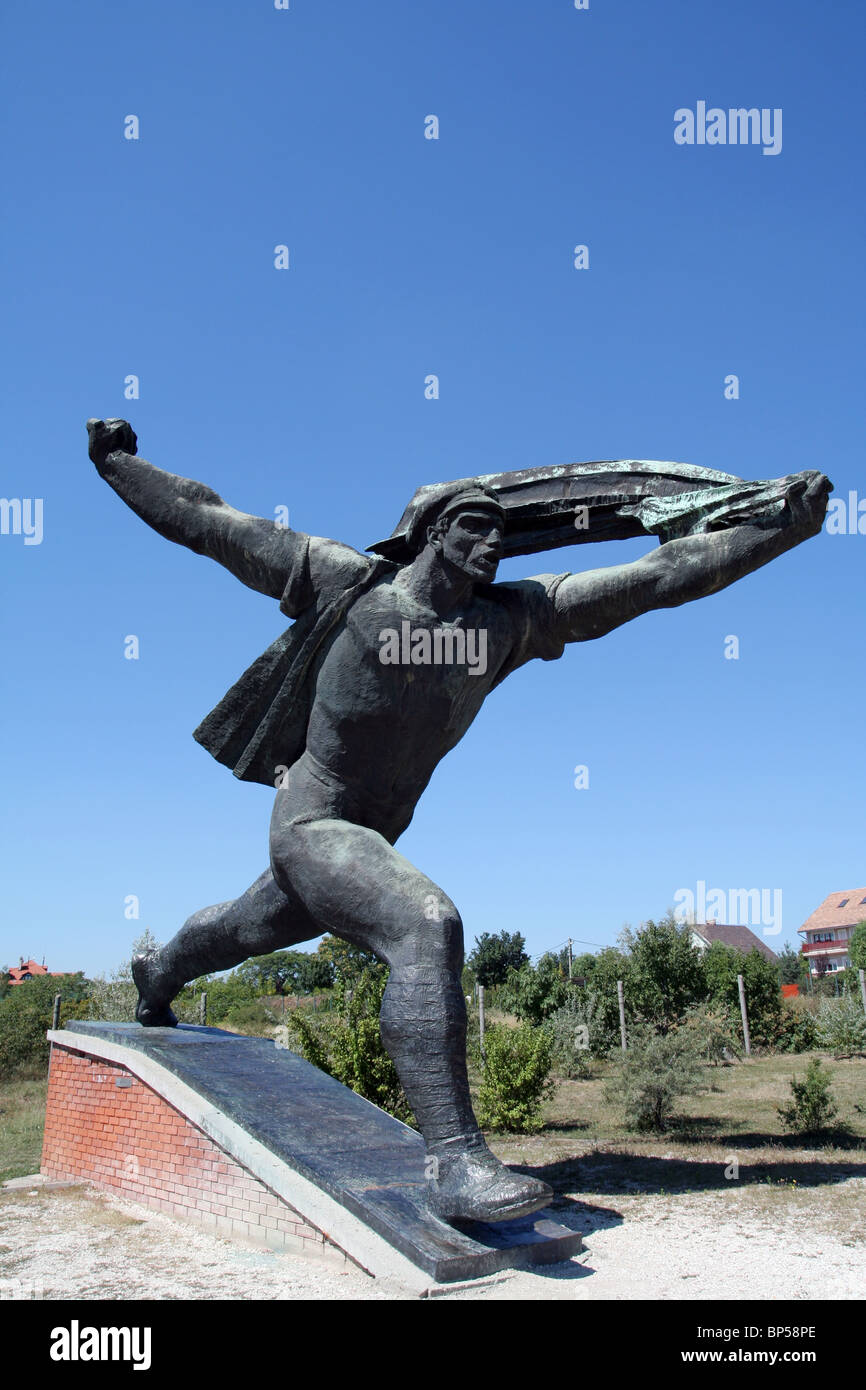 Old Soviet era statue in Memento Park near Budapest. Hungary Stock ...