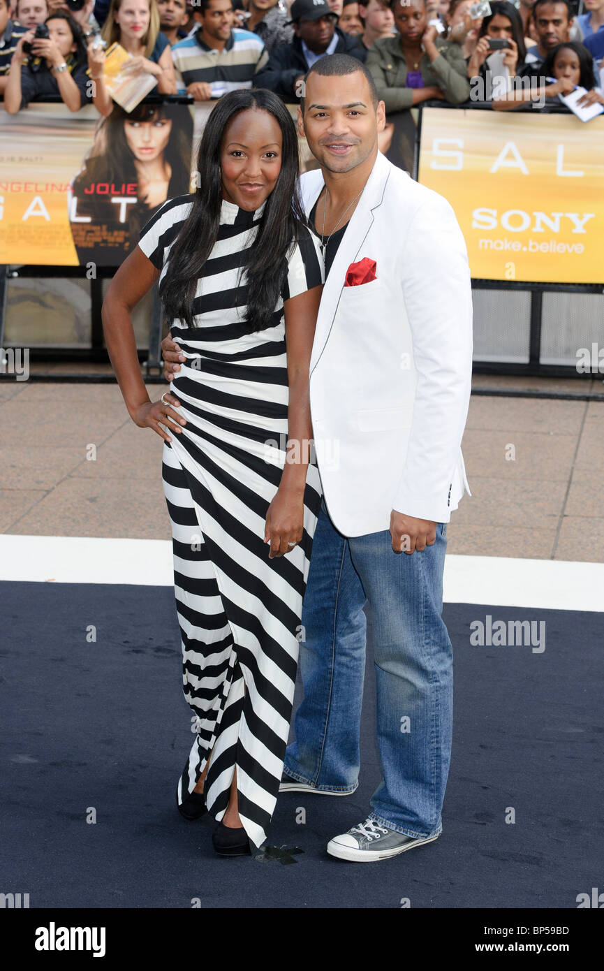 Michael Underwood and Angelica Bell at the Premiere of "Salt" at ...