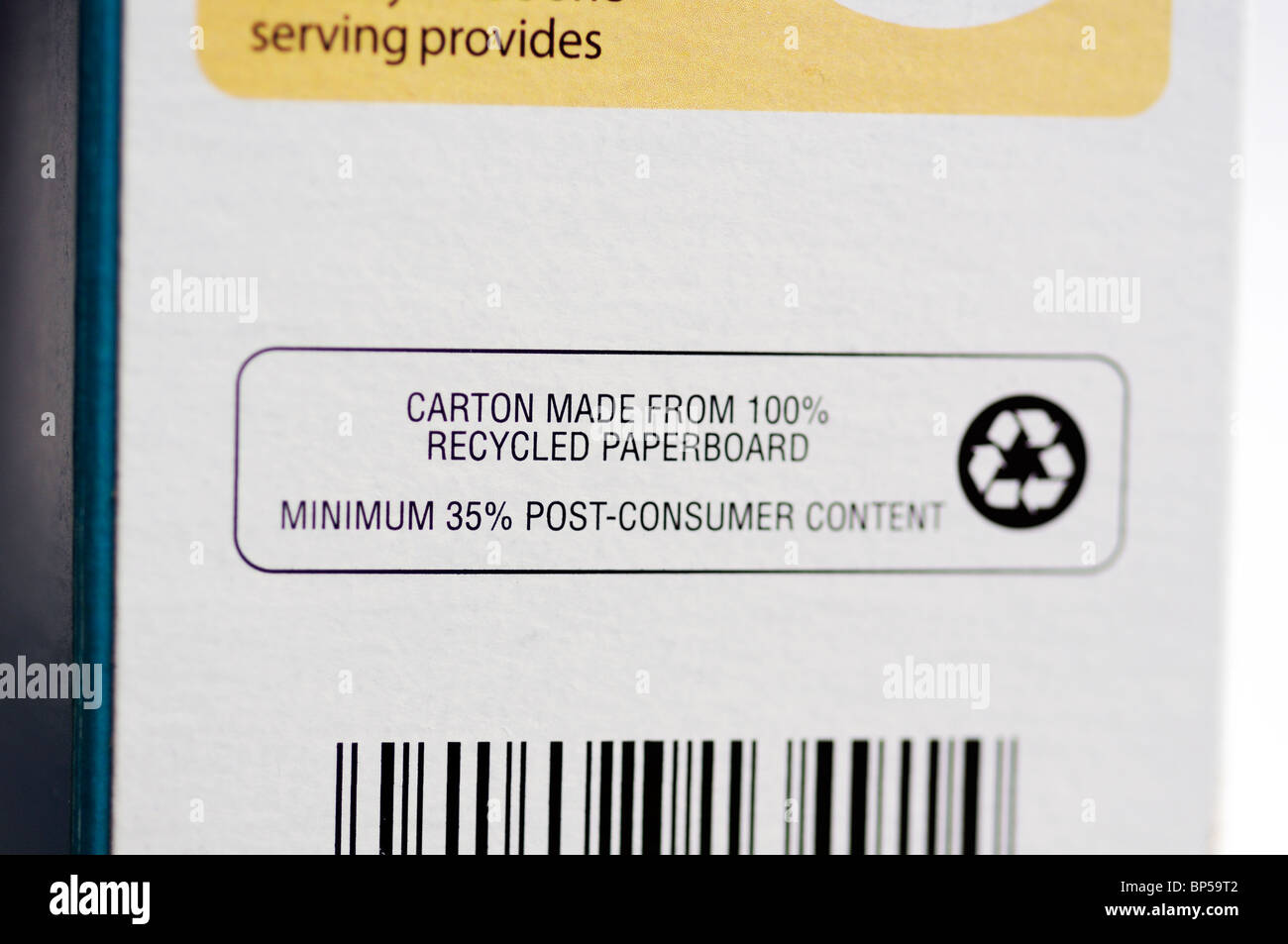 Food package made from 100% recycled paper Stock Photo - Alamy