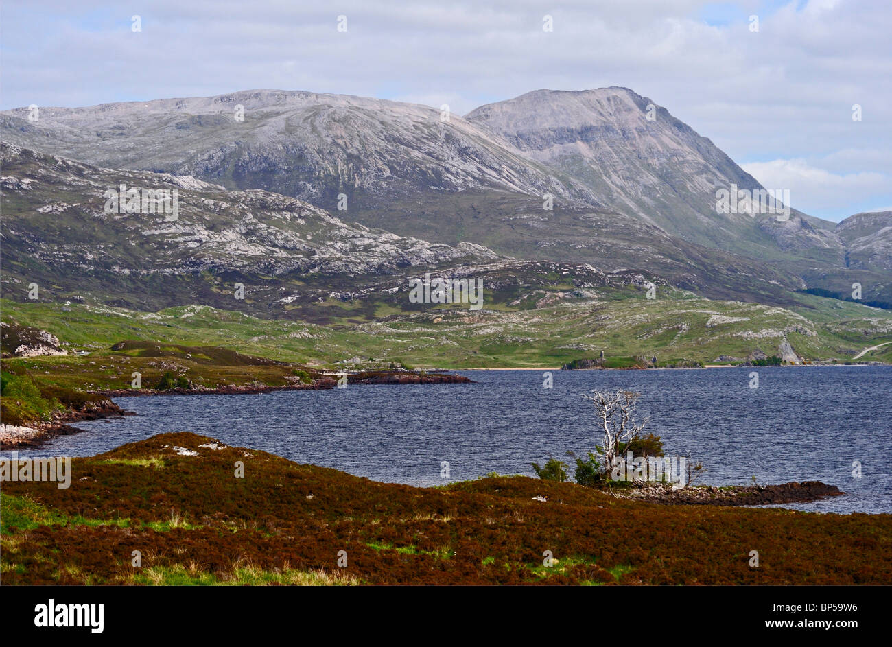 Conival viewed from Loch Assynt, Sutherland, Scotland, United Kingdom ...