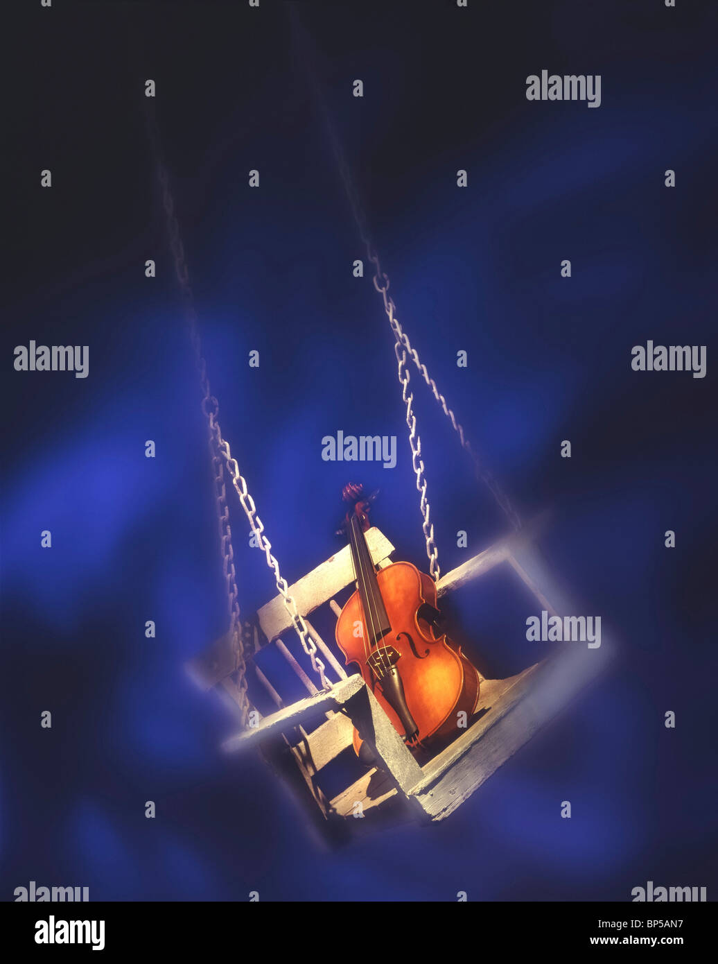 Violin in a swing Stock Photo - Alamy