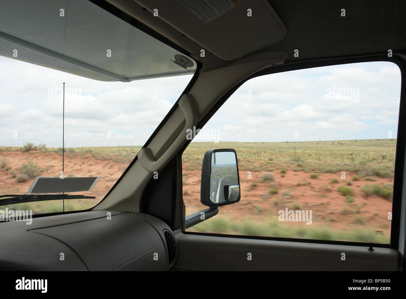View through a car window during a ride, Flagstaff, USA Stock Photo - Alamy