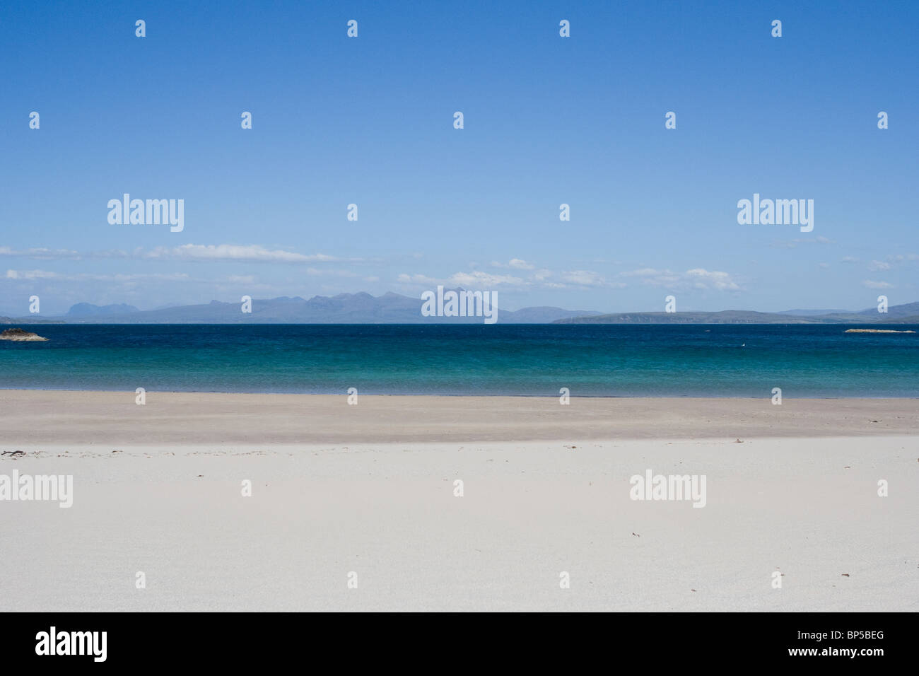 Ben Mor Coigach and the Sutherland hills from Mellon Udrigle beach ...