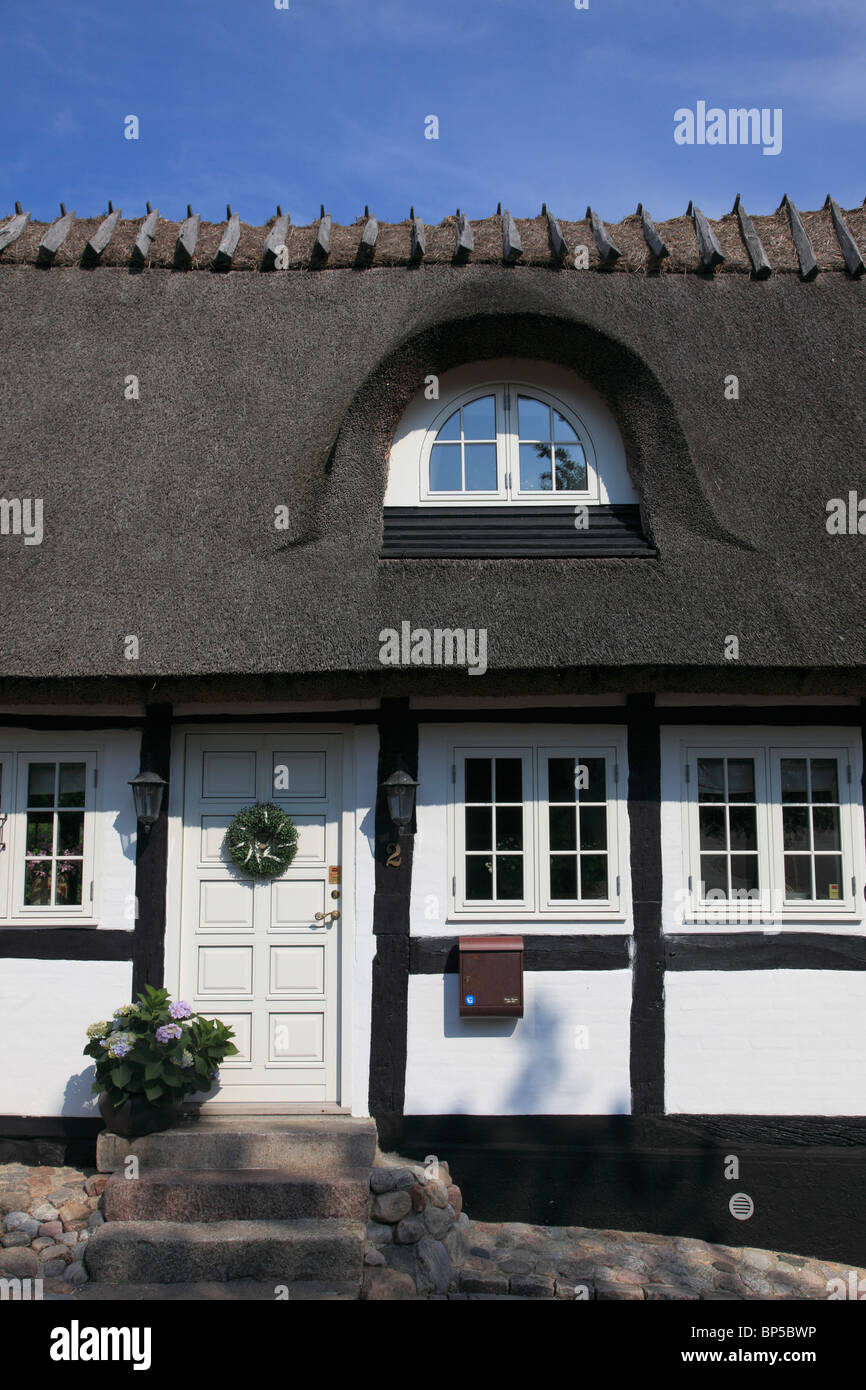 Denmark, Zealand, Roskilde, Kirkegade, old traditional house Stock ...