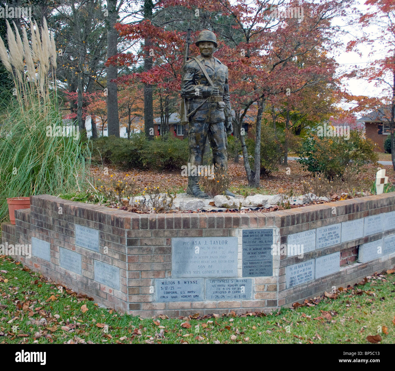 Henry Cowan War Memorial Sculptures in Bear Grass North Carolina Stock ...