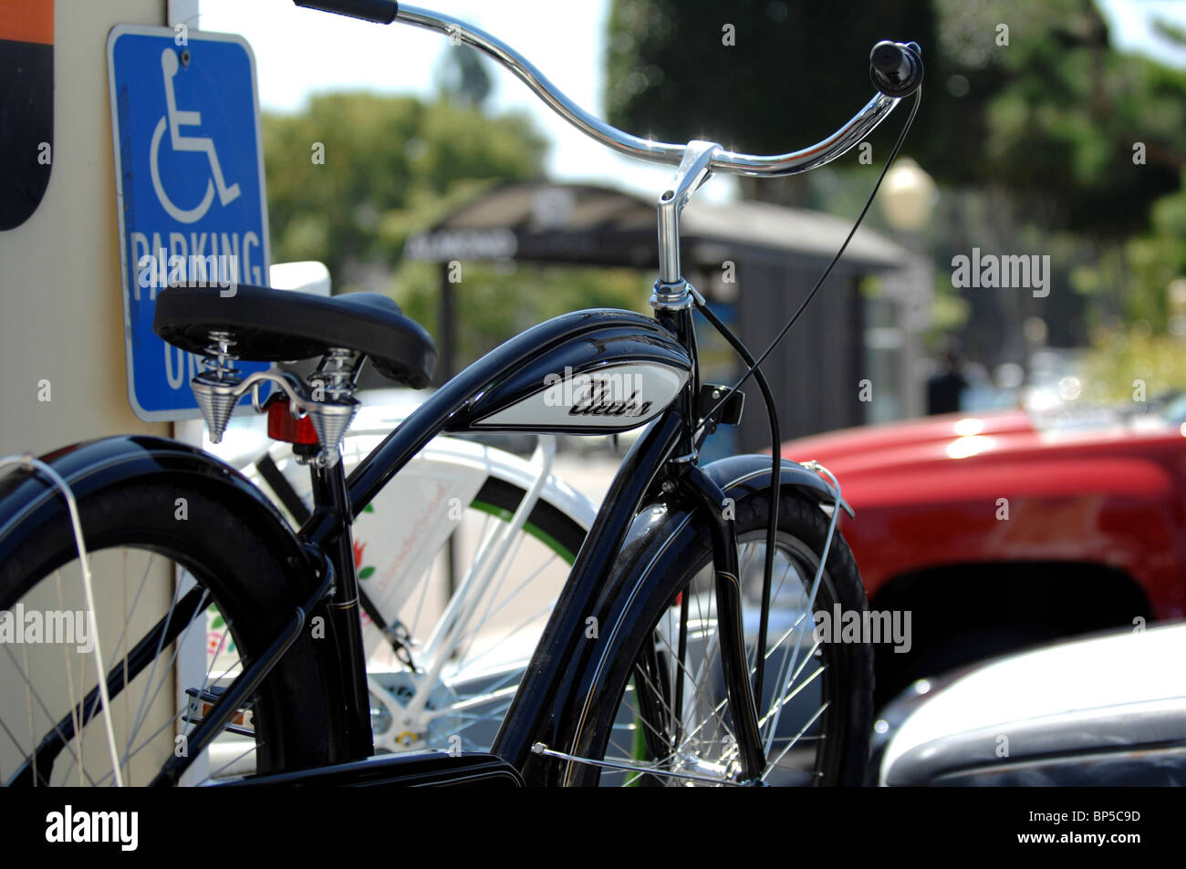 Bicycles one display and for sale in Orange, California, USA Stock ...