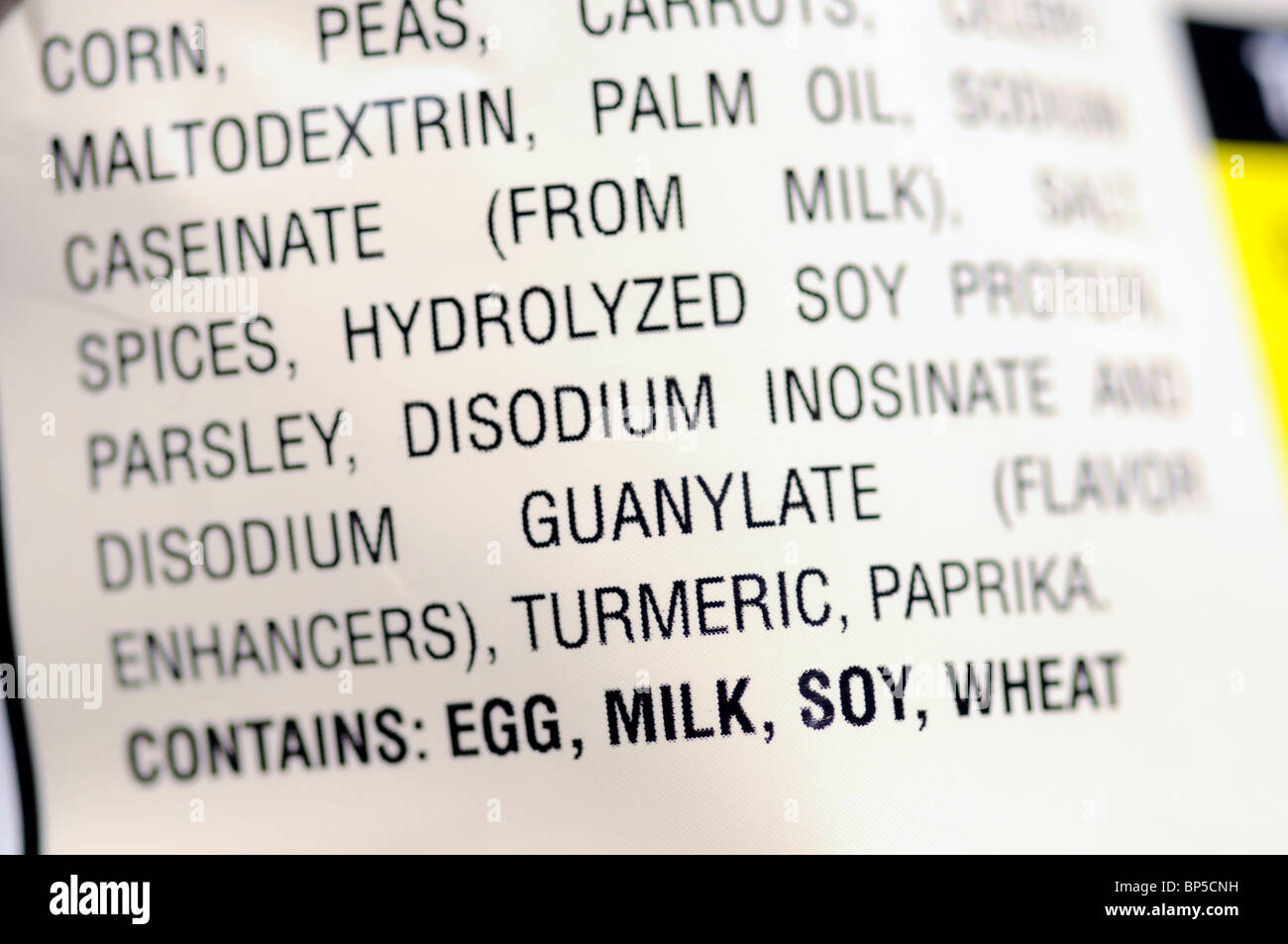 Ingredients list on food package hi-res stock photography and images ...