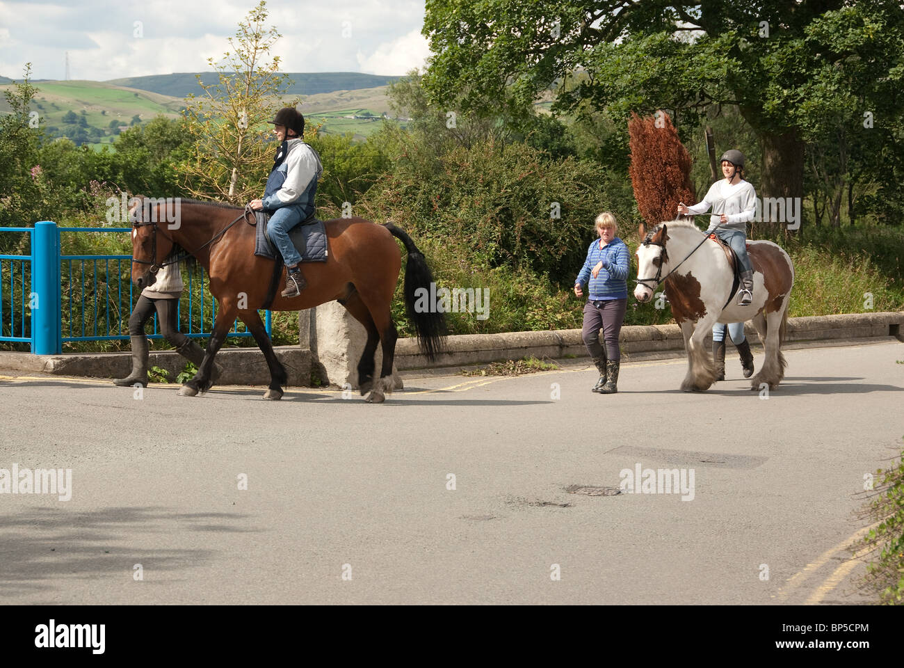 Horse riders from Hollingworth riding school Stock Photo - Alamy