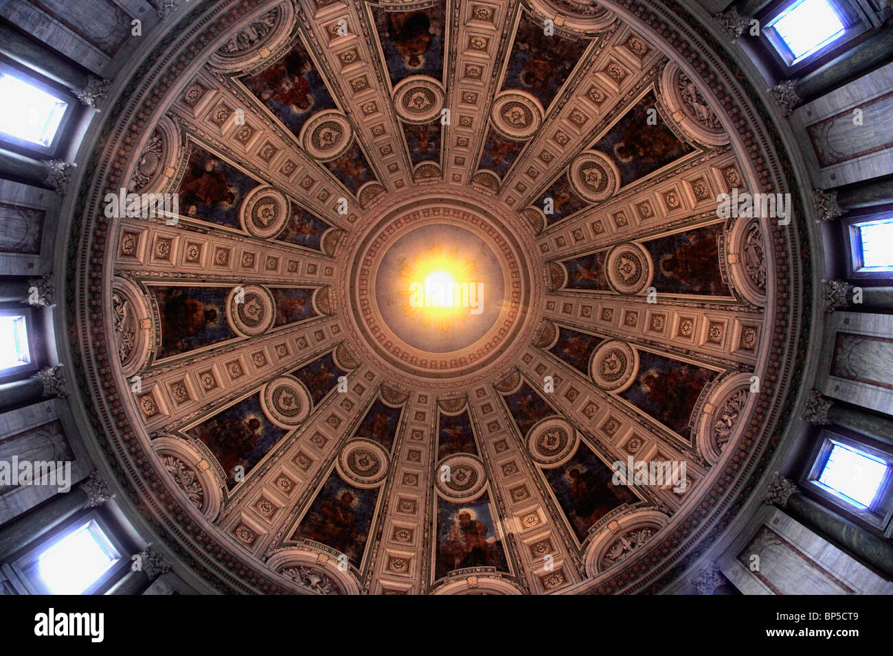 Denmark, Copenhagen, Marble Church, interior, cupola Stock Photo - Alamy