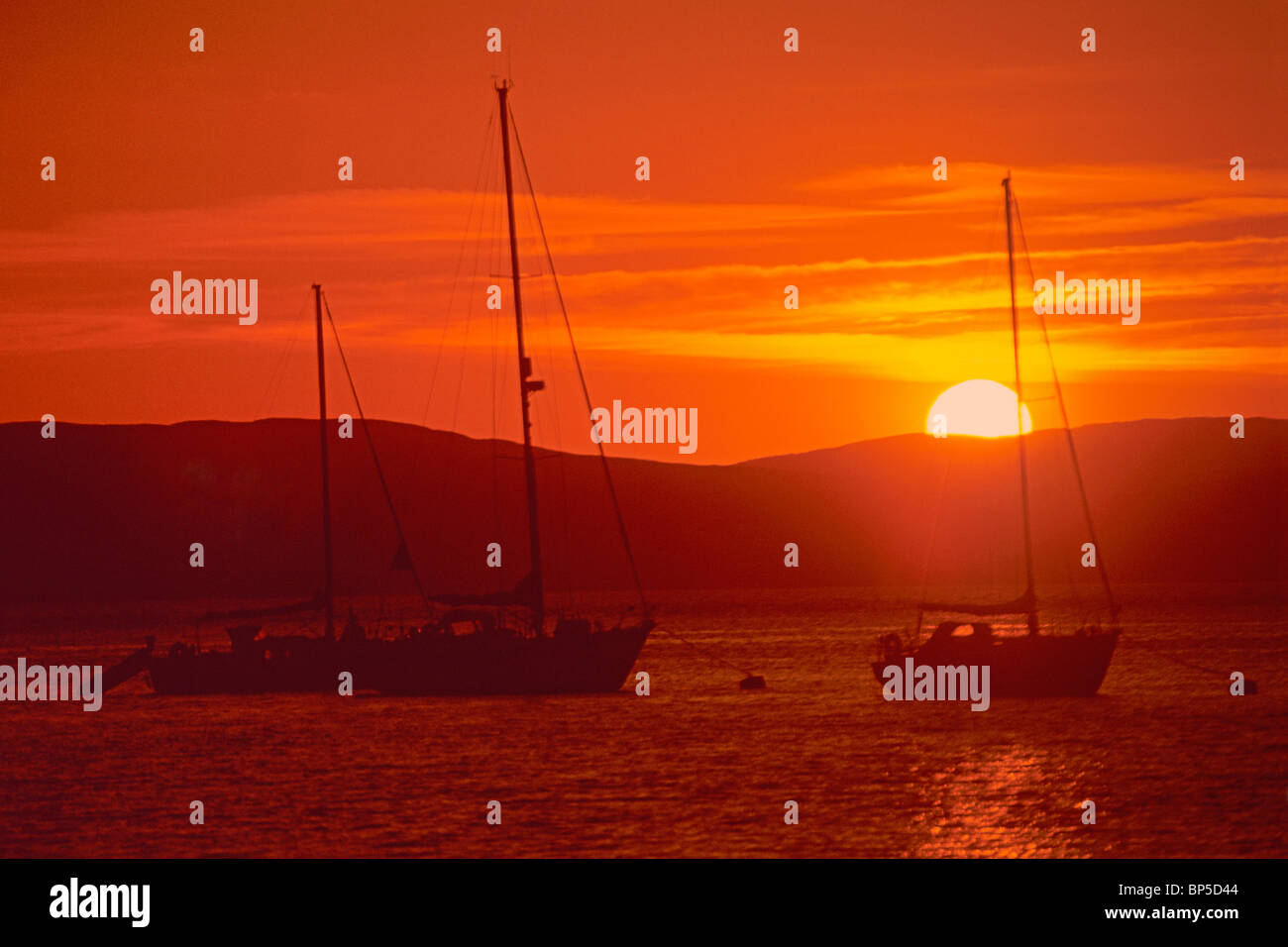 Sunset at Lochranza, Isle of Arran Stock Photo - Alamy