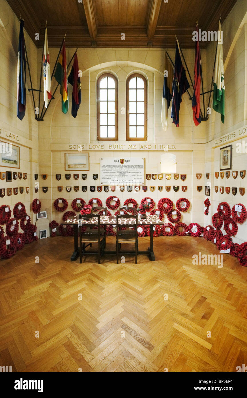 Interior of the Ulster tower memorial Somme France Stock Photo - Alamy