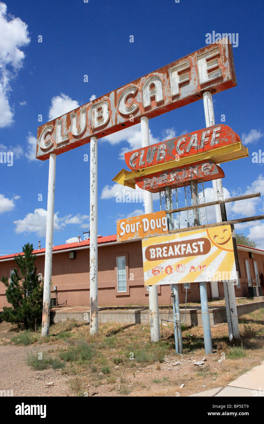 Old Club Cafe sign in Santa Rosa, USA Stock Photo - Alamy