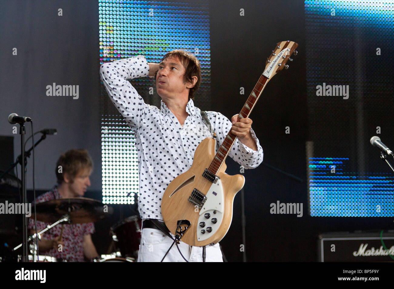 Steve Diggle of The Buzzcocks on stageat Vintage at Goodwood Festival ...