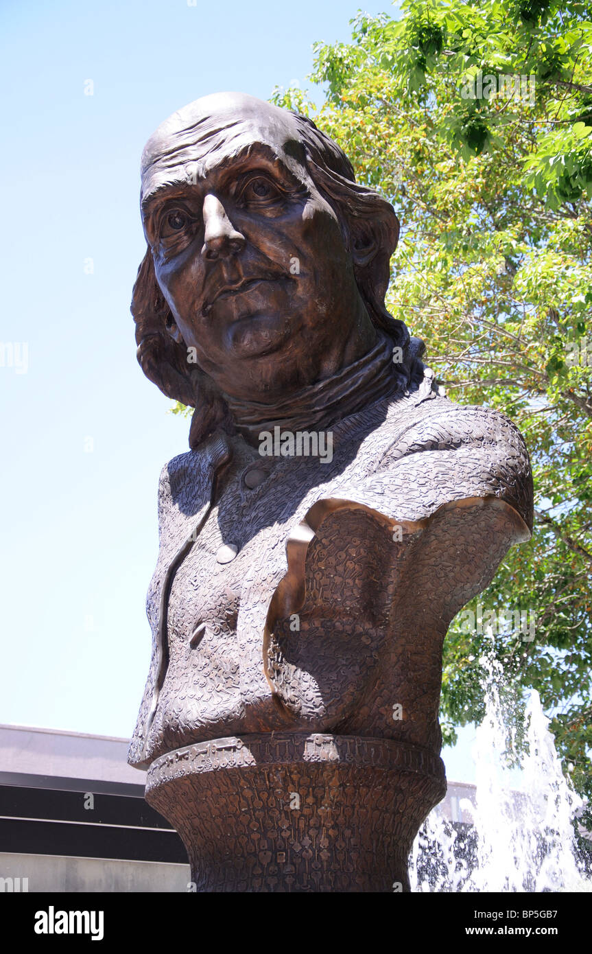 Benjamin Franklin sculpture at fire department in Philadelphia ...