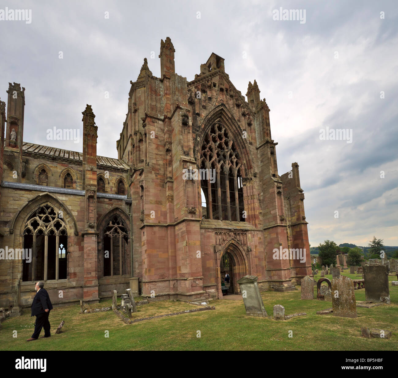 The South Transept and Aisle Chapels of Melrose Abbey, Scotland Stock ...