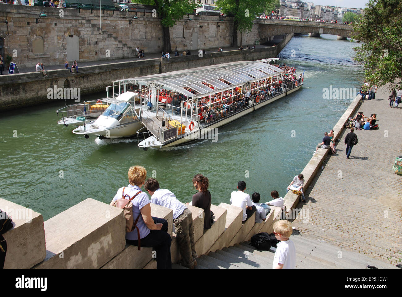 boat trip on the Seine, Paris France Stock Photo - Alamy