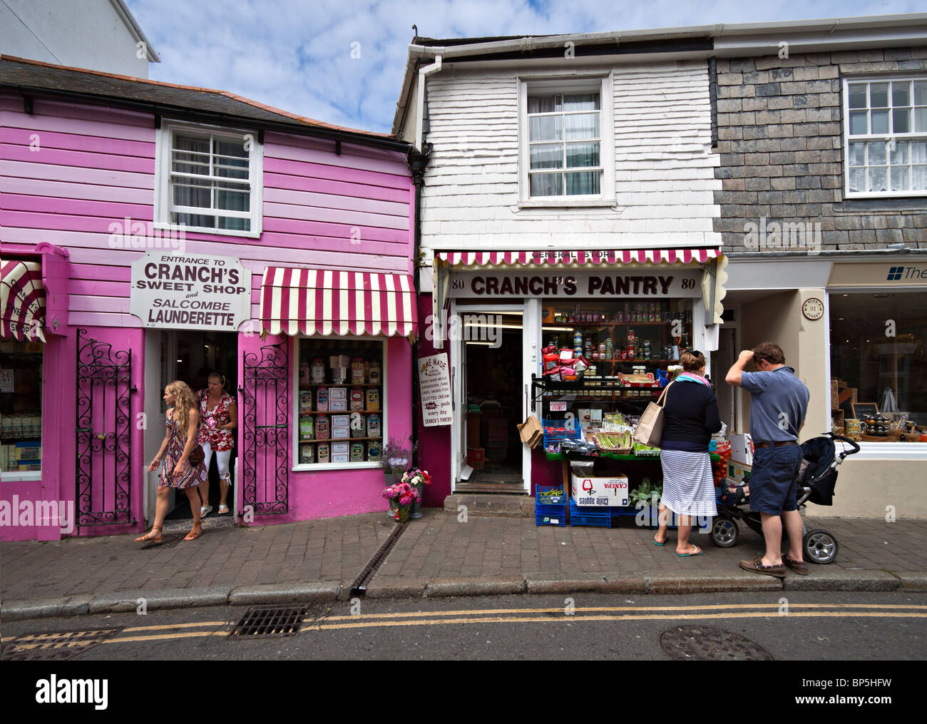 Salcombe, South Hams, Devon. Cranch's sweet shop and general store ...