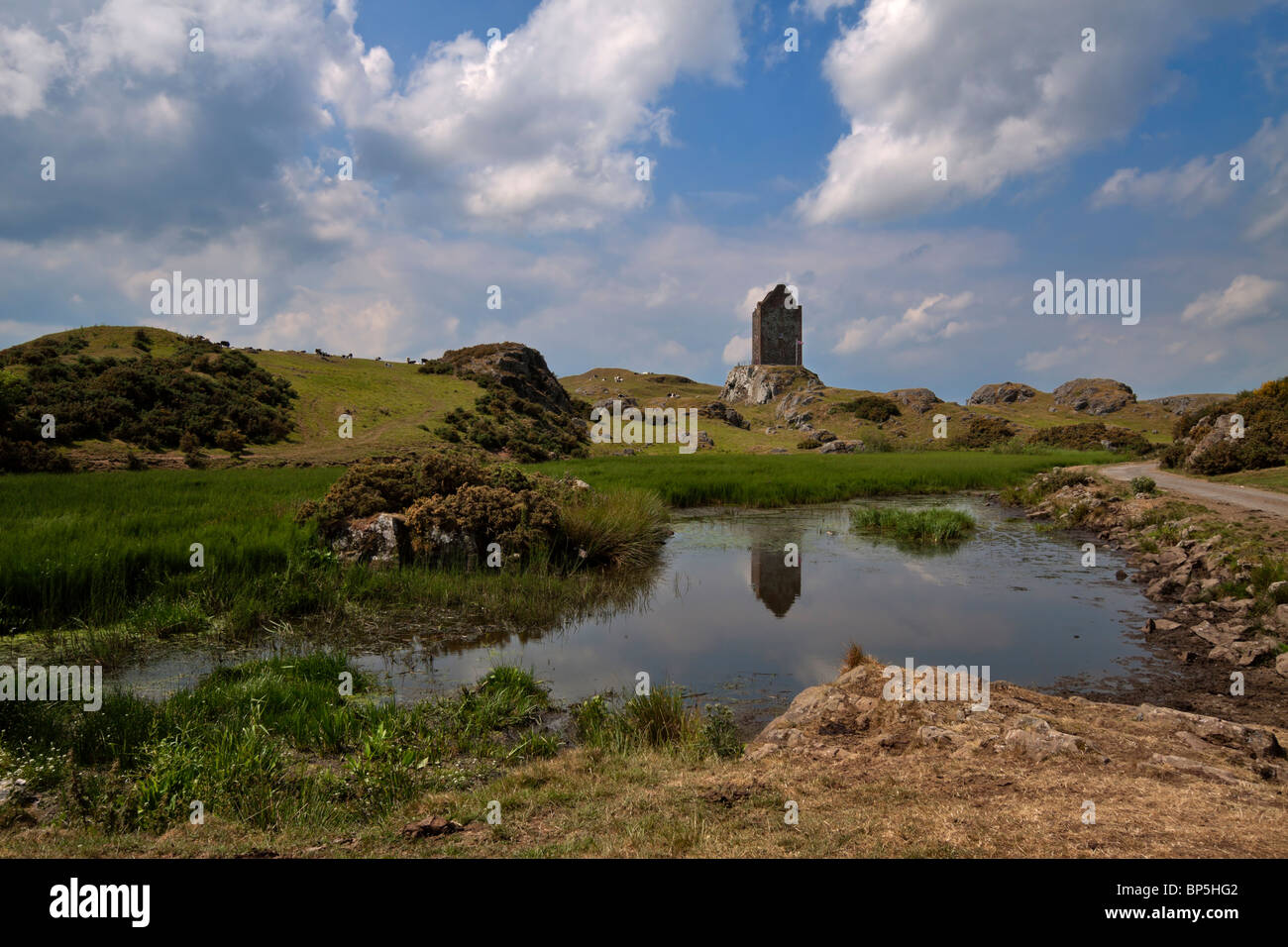 Smailholm Tower, Scottish Borders, Scotland. The romantic tower is ...