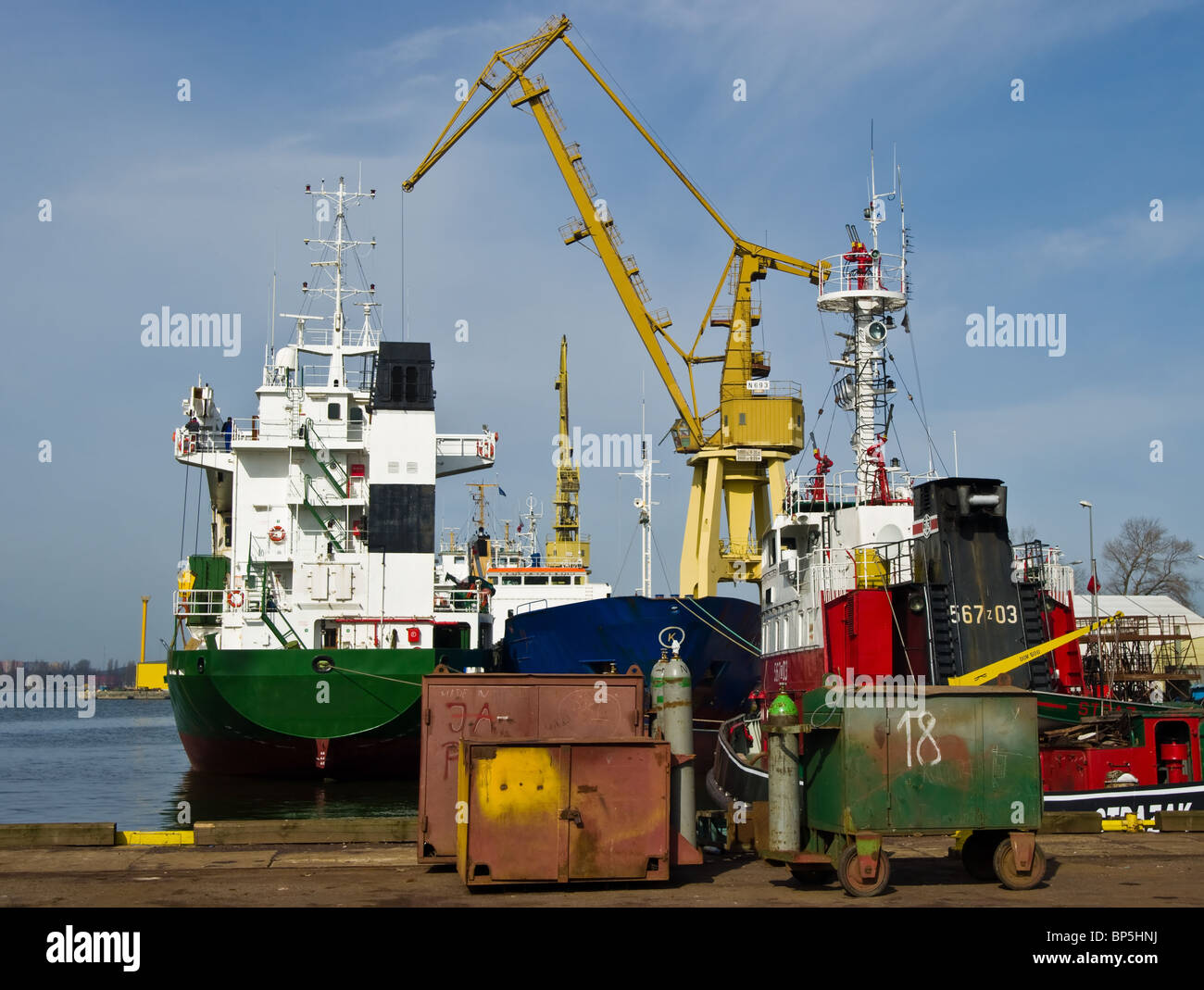 Ships at the quay Stock Photo - Alamy