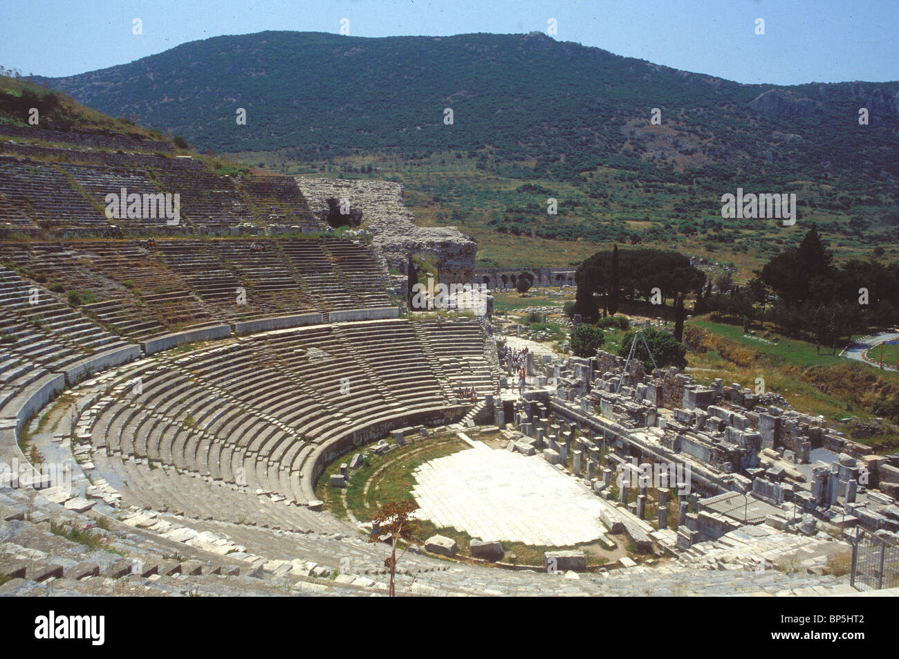 EPHESUS - THE GREAT THEATER WAS BUILT IN THE 1ST. C. AD. & HAD A ...