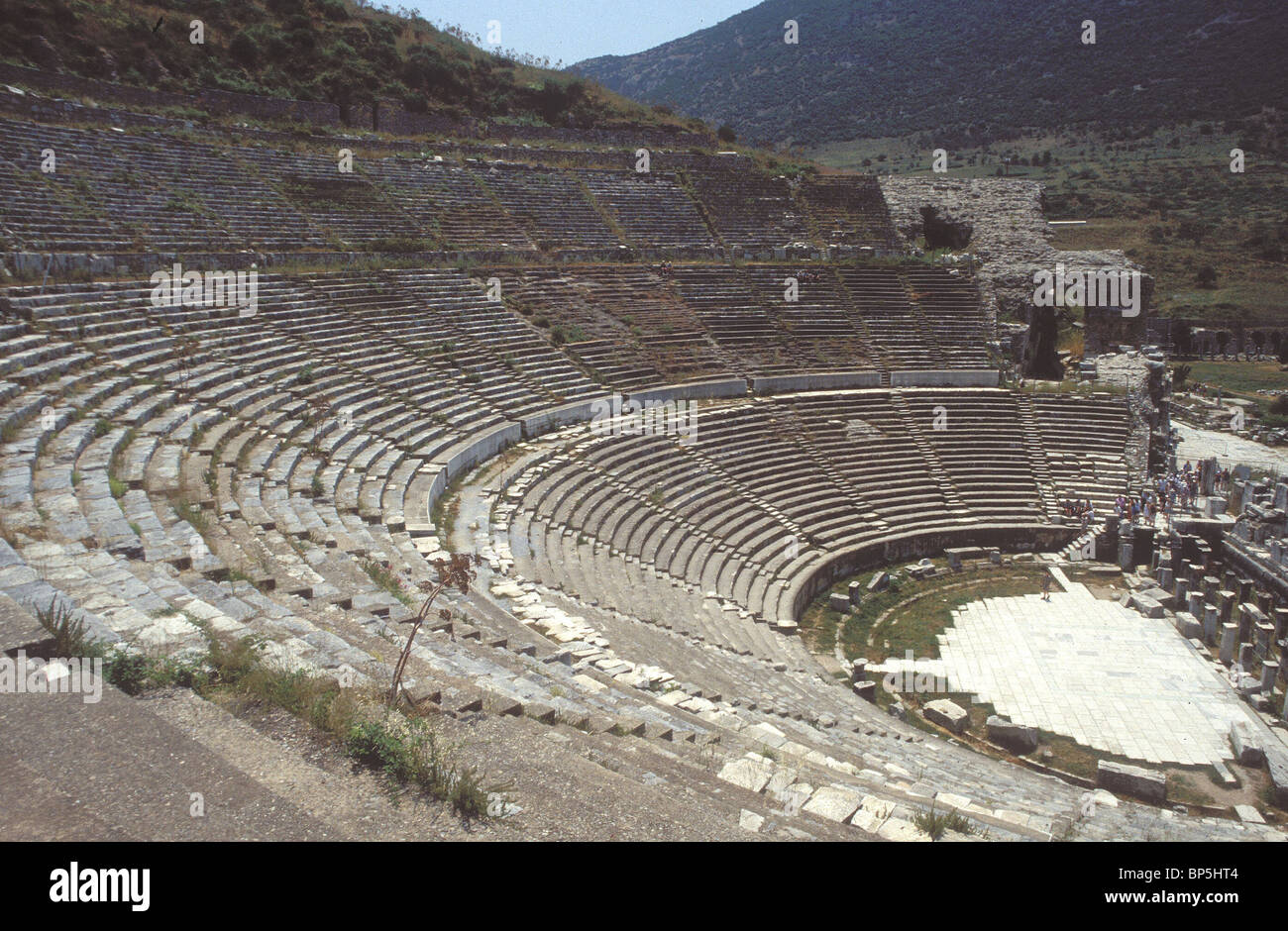 EPHESUS - THE GREAT THEATER WAS BUILT IN THE 1ST. C. AD. & HAD A ...