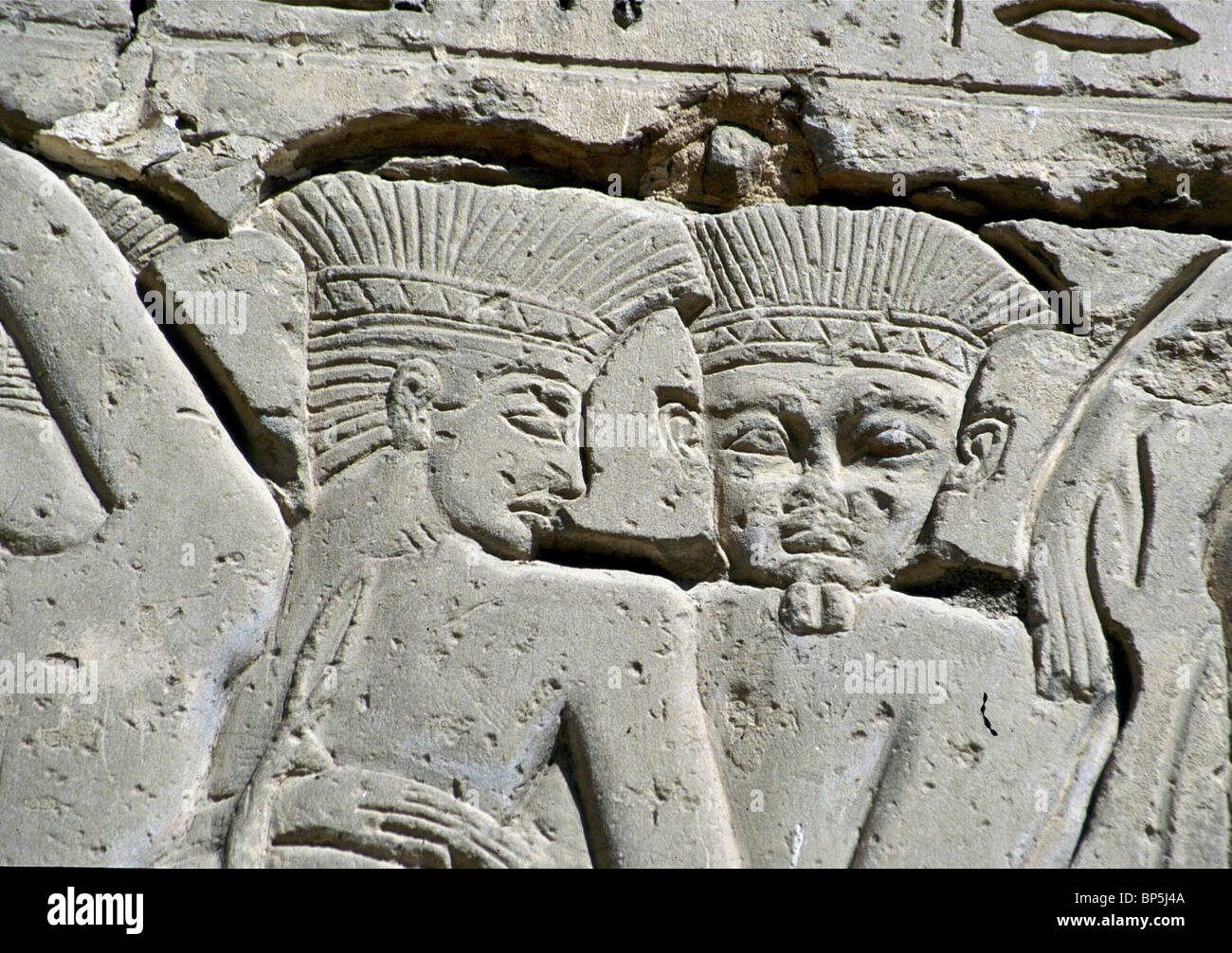 PHILISTINE SOLDIERS WEARING THE TYPICAL PHILISTINE HEADDRESS. RELIEF ...