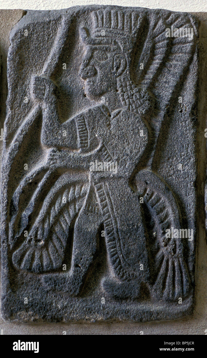 3755. WINGED HUMAN FIGURE, 9TH. C. BC. TEL HALAF, NORTHERN MESOPOTAMIA ...