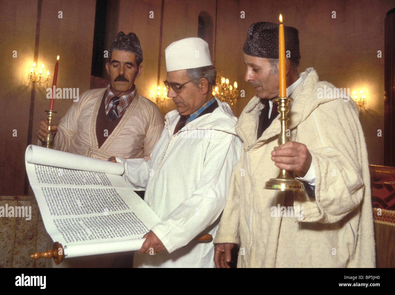 JEWS FROM MOROCCO IN THEIR TRADITIONAL COSTUME, READ THE 'ESTHER SCROLL ...