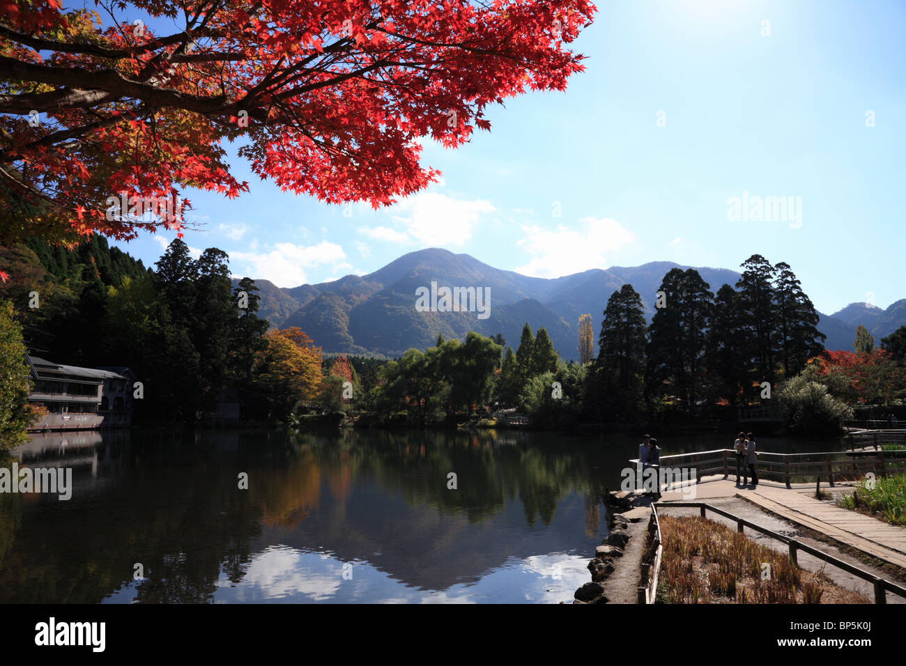 Lake Kinrin, Yufu, Oita, Japan Stock Photo - Alamy