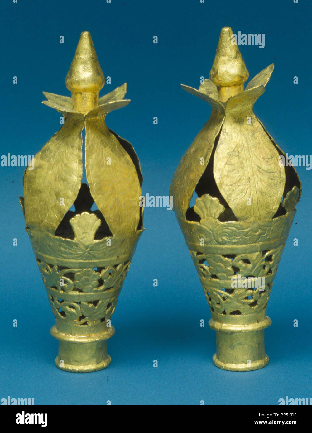 TORAH FINIALS RIMONIM PLACED AS DECORATION ON THE END OF THE WOODEN ...