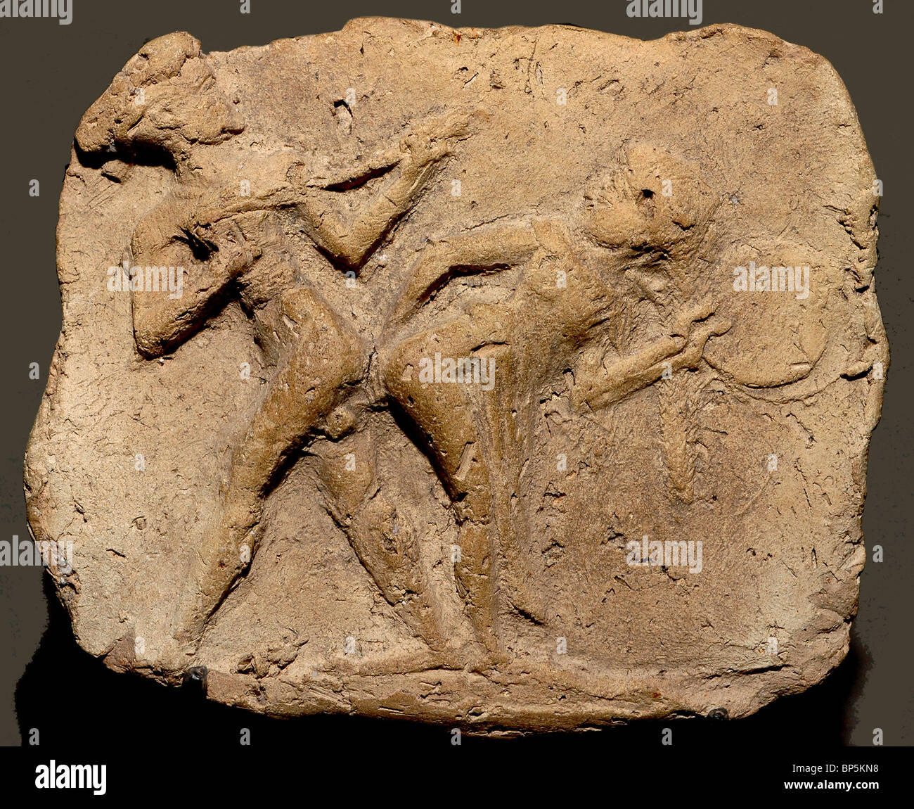 Women dancing & playing musical instruments. Clay plaque from Larsa ...