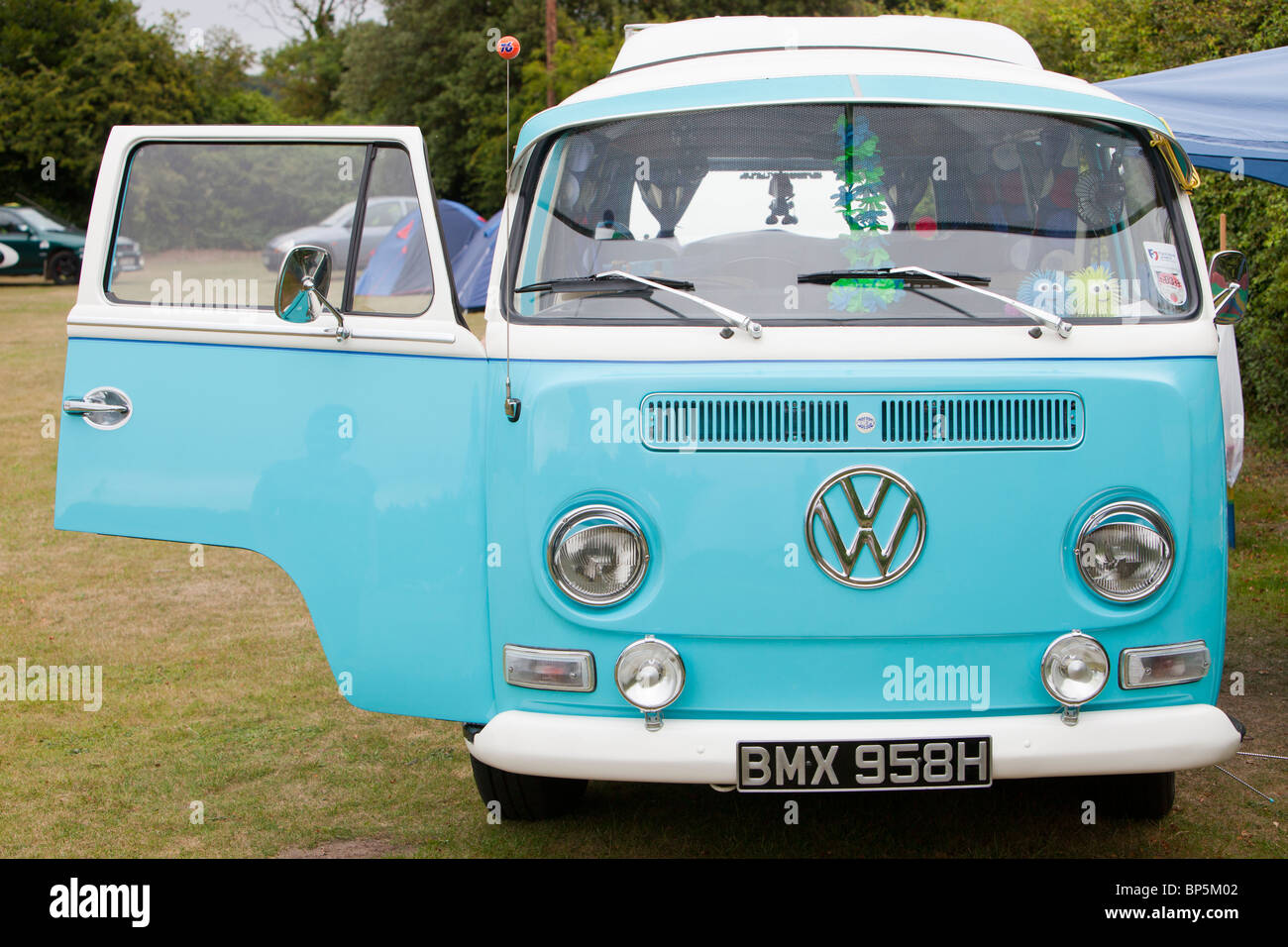 An old restored VW Camper Van Stock Photo - Alamy