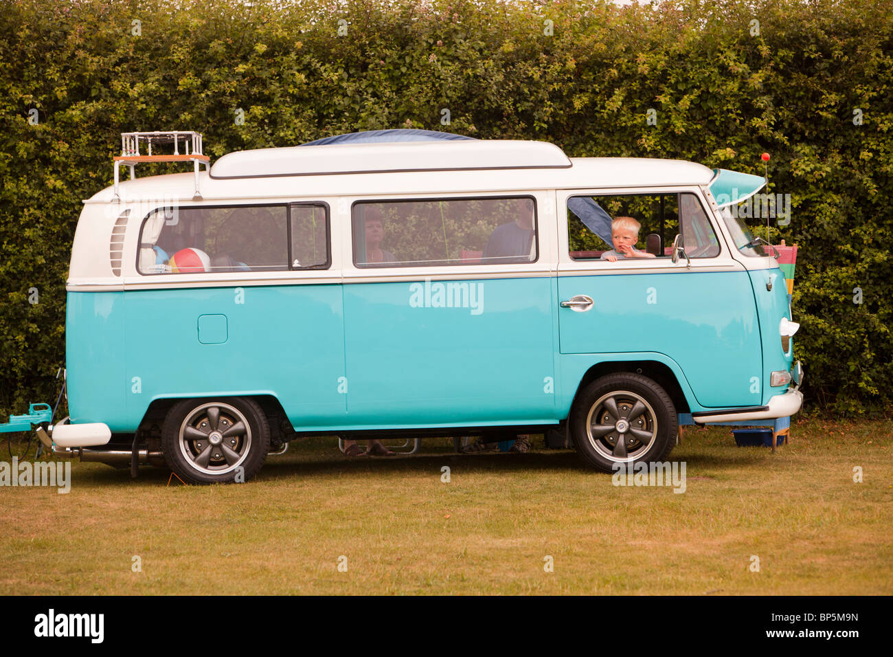 An old restored VW Camper Van Stock Photo - Alamy