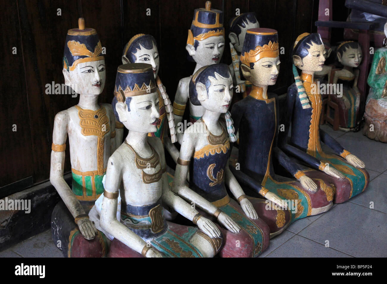 Indonesia, Java, Solo, Triwindu Antique Market, javanese puppets Stock ...