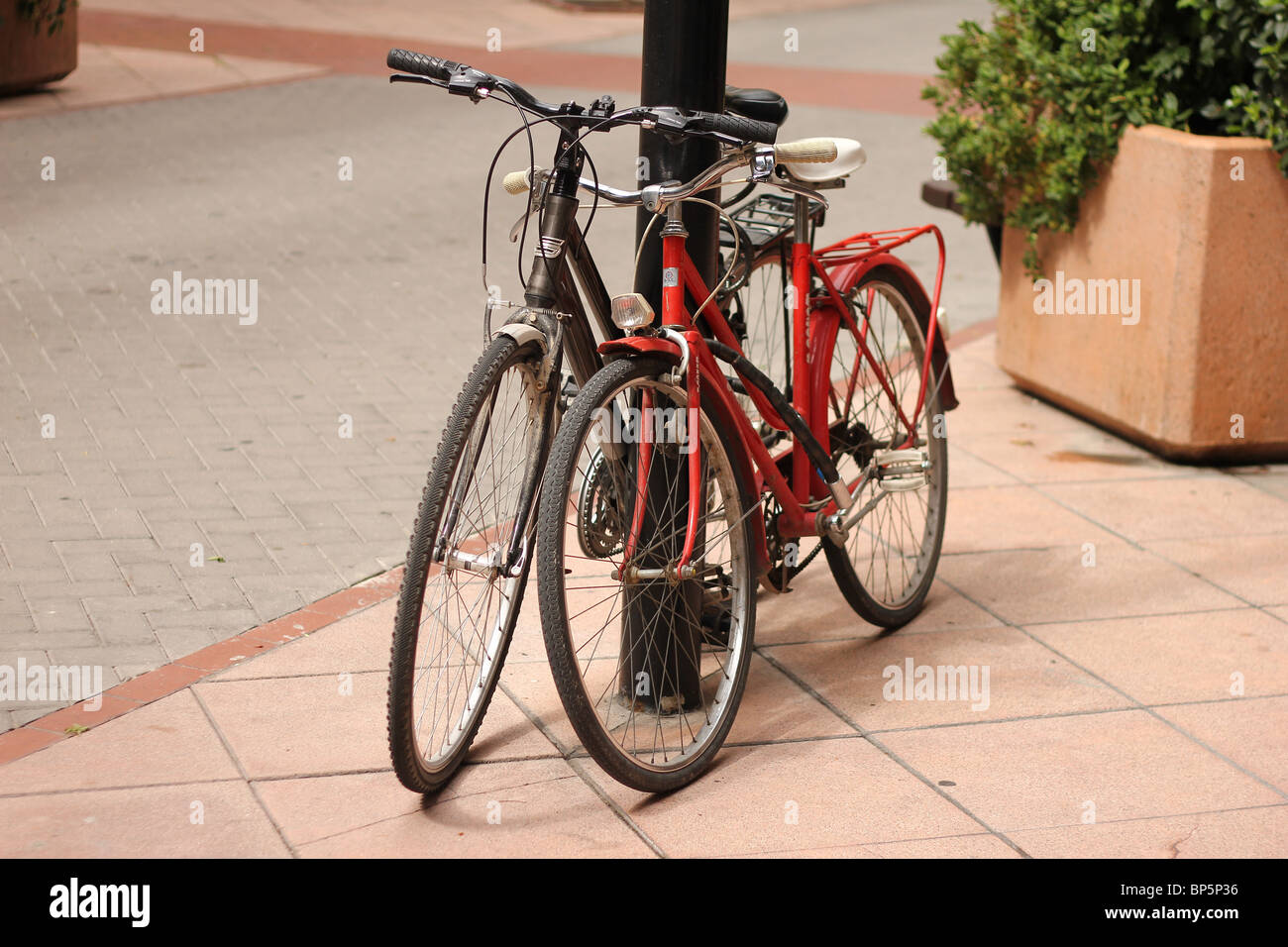 TWO BIKES PARKED Stock Photo - Alamy