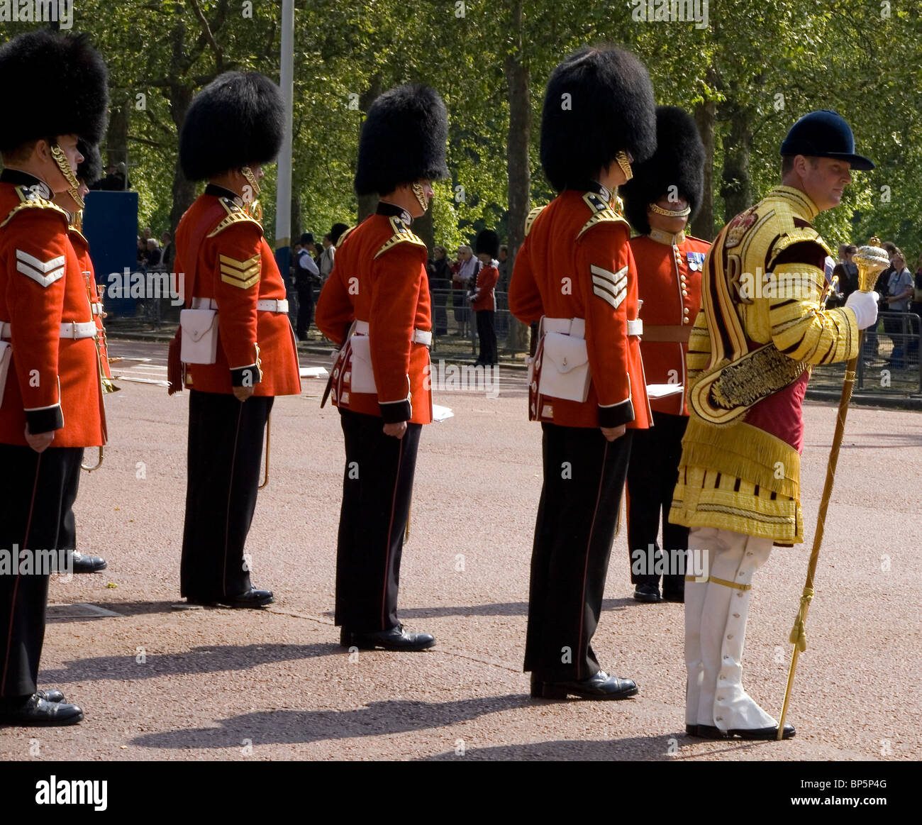 State Opening of Parliament Grenadier Guard Band waiting for the Queen ...