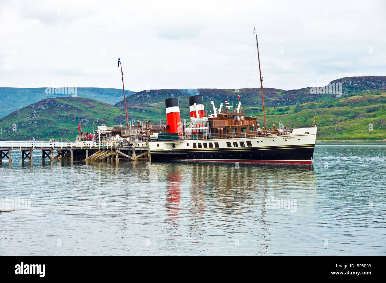 Ocean going paddle steamer Waverley moored at Tighnabruaich in the ...