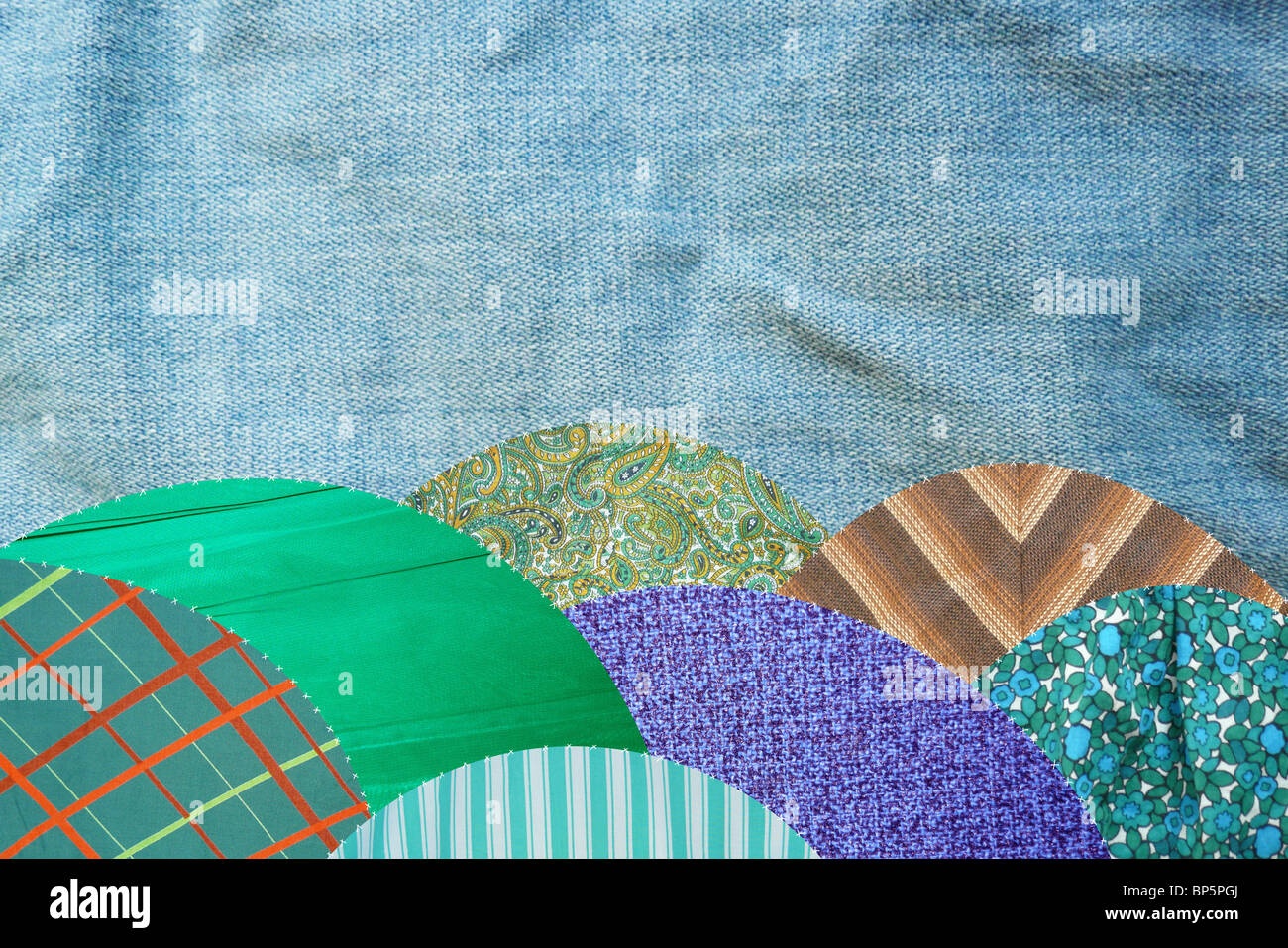 Rural scene with patchwork field Stock Photo - Alamy