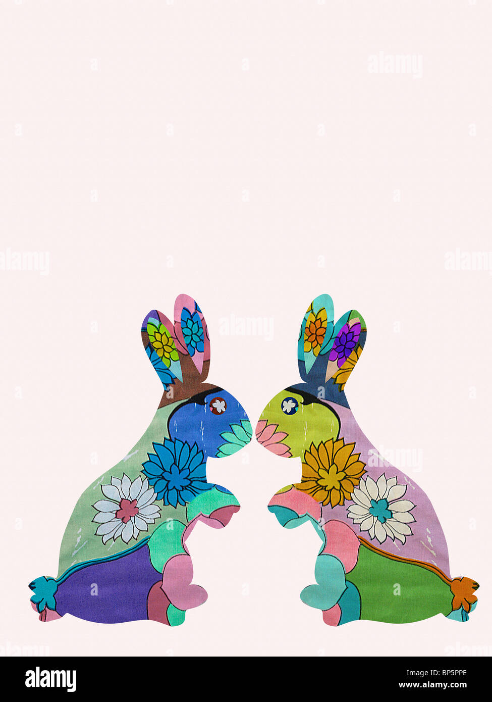 Two rabbits, face to face Stock Photo - Alamy