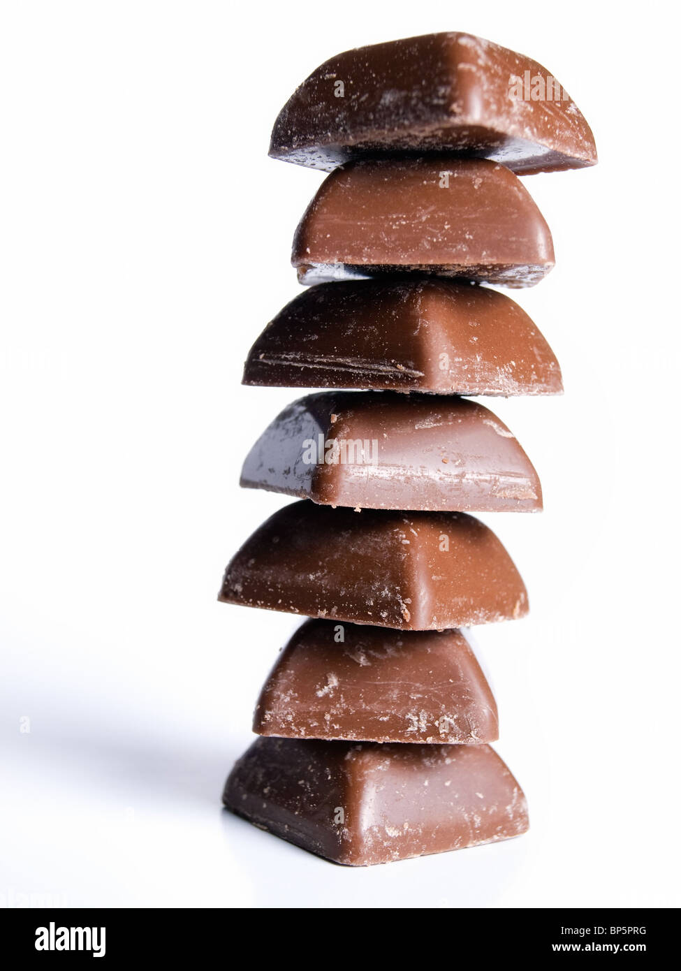 "Chocolate Tower" made of chocolate candy on a white background Stock ...