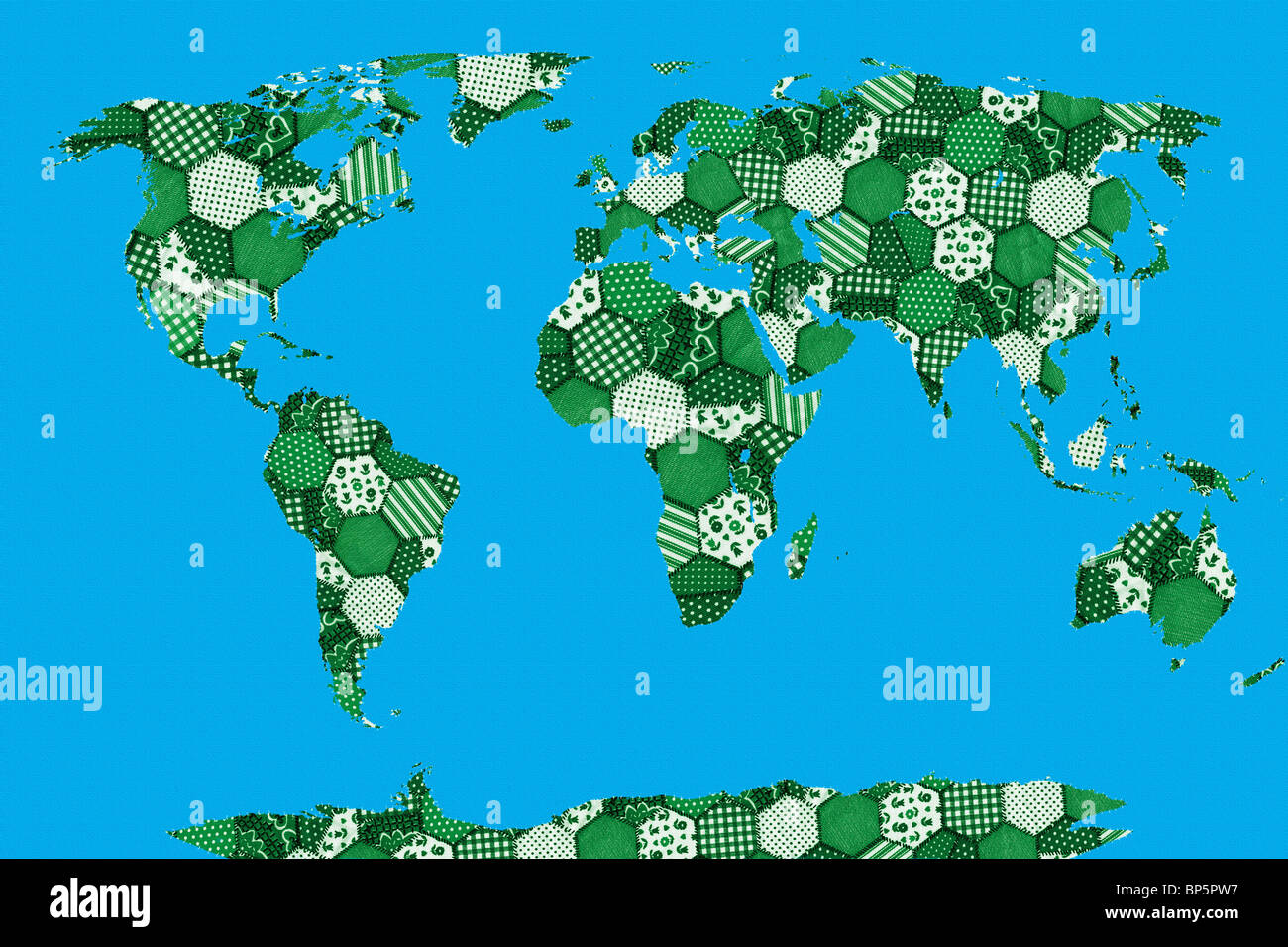 Patchwork world map Stock Photo - Alamy