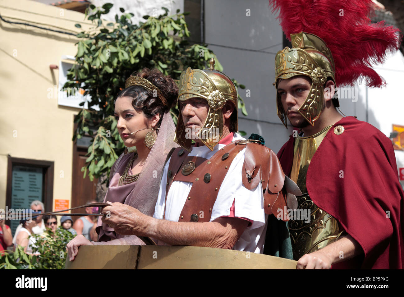 The Good Friday Passion play held annually in the Calle Grande Adeje ...