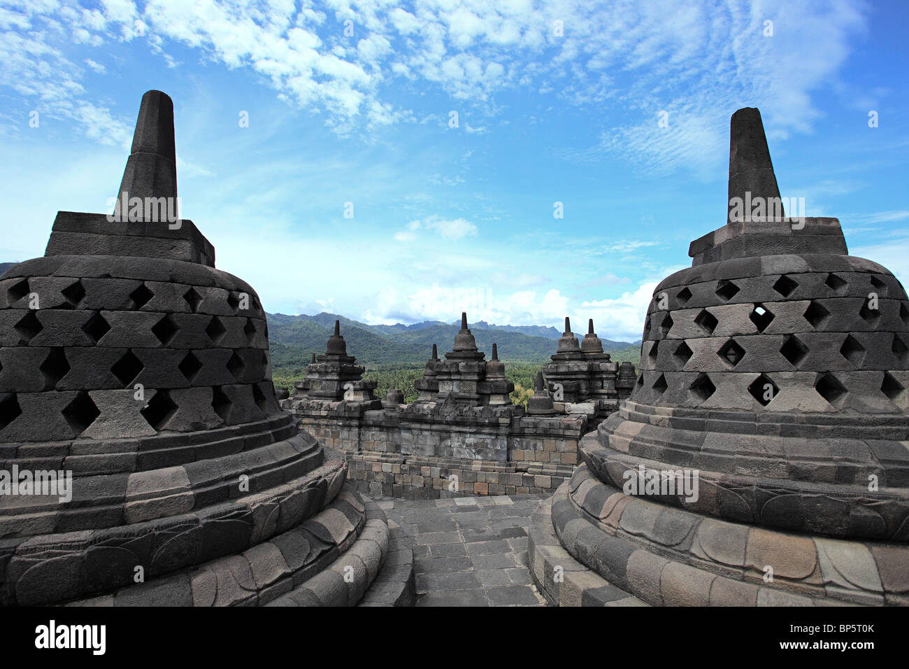 Stupas at borobudur Stock Photo - Alamy