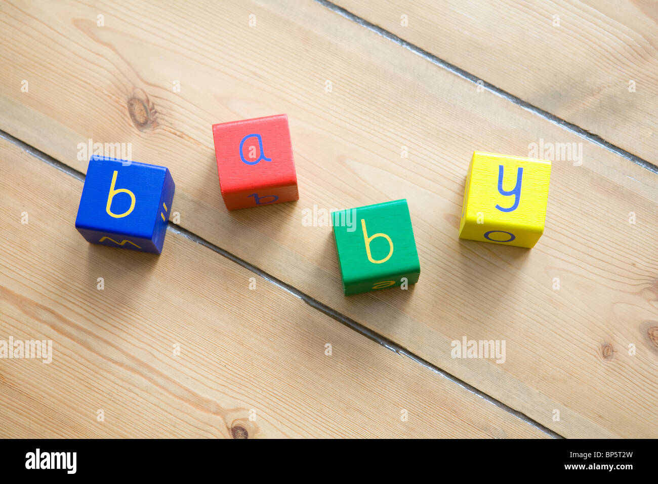 Baby letter blocks word hi-res stock photography and images - Alamy