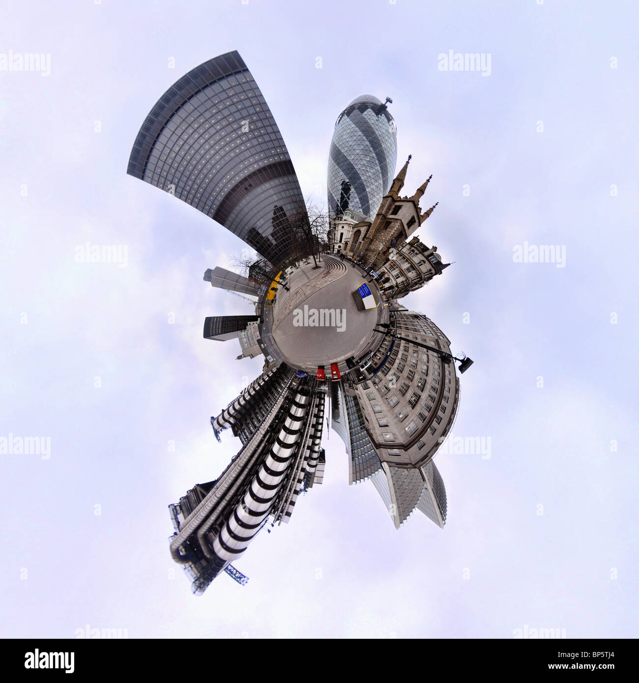 Skyscraper little planet effect hi-res stock photography and images - Alamy