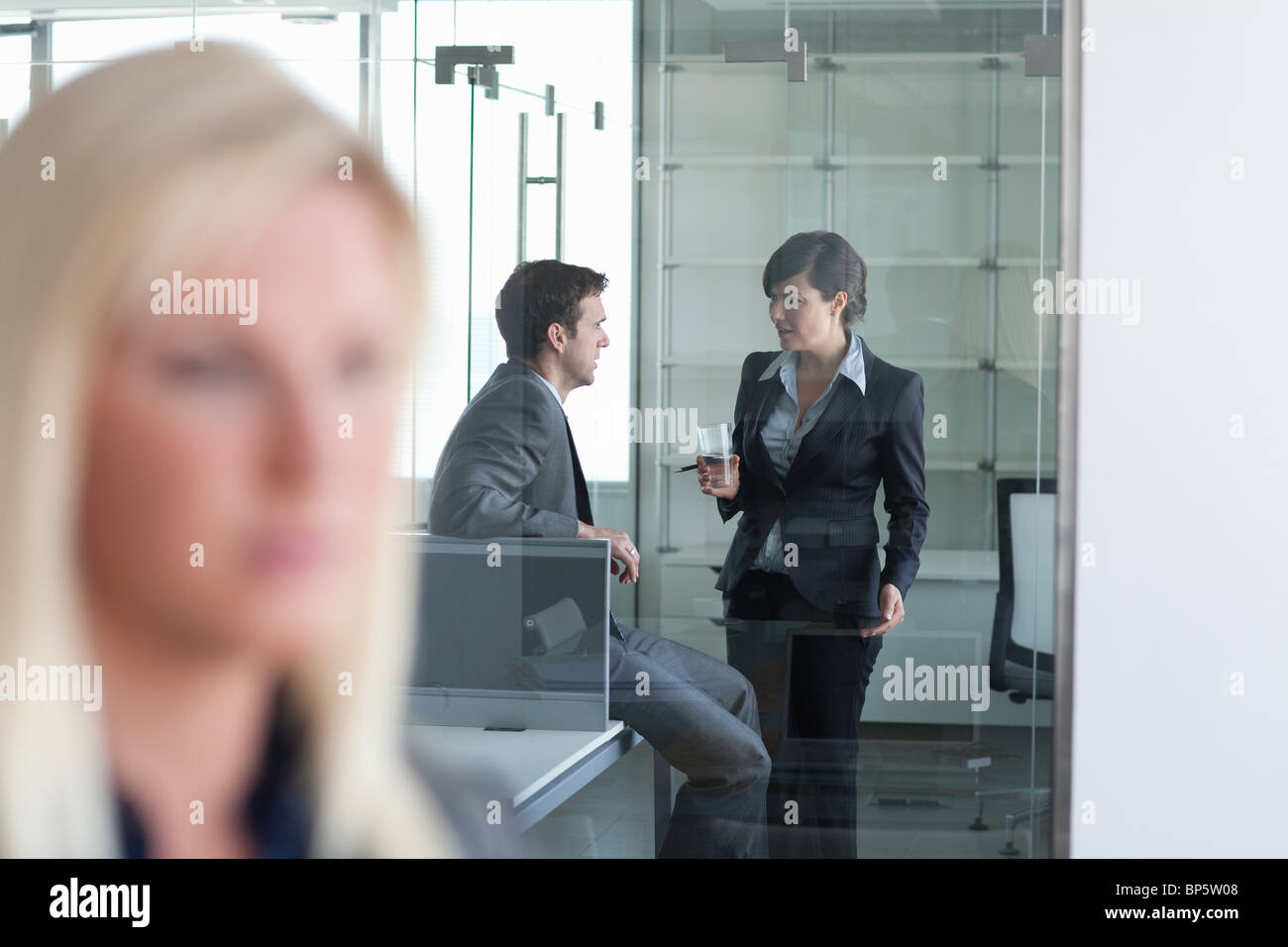 Private business discussion Stock Photo - Alamy