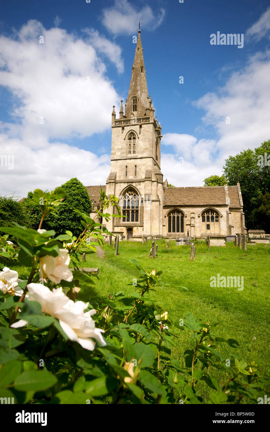 Corsham Parish Church Wiltshire UK White Rose Stock Photo - Alamy