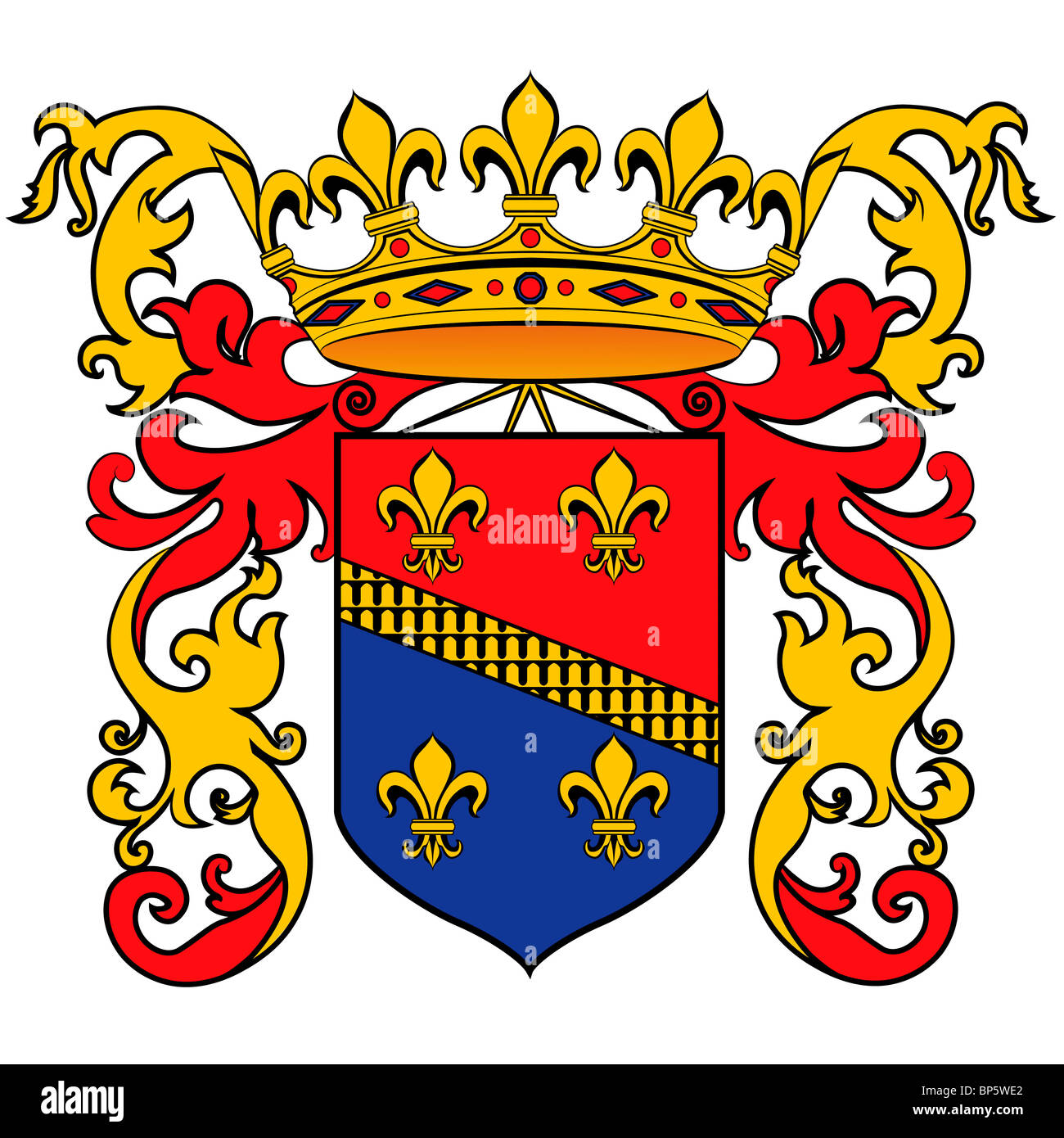 Vector illustration of an invented blazon Stock Photo - Alamy