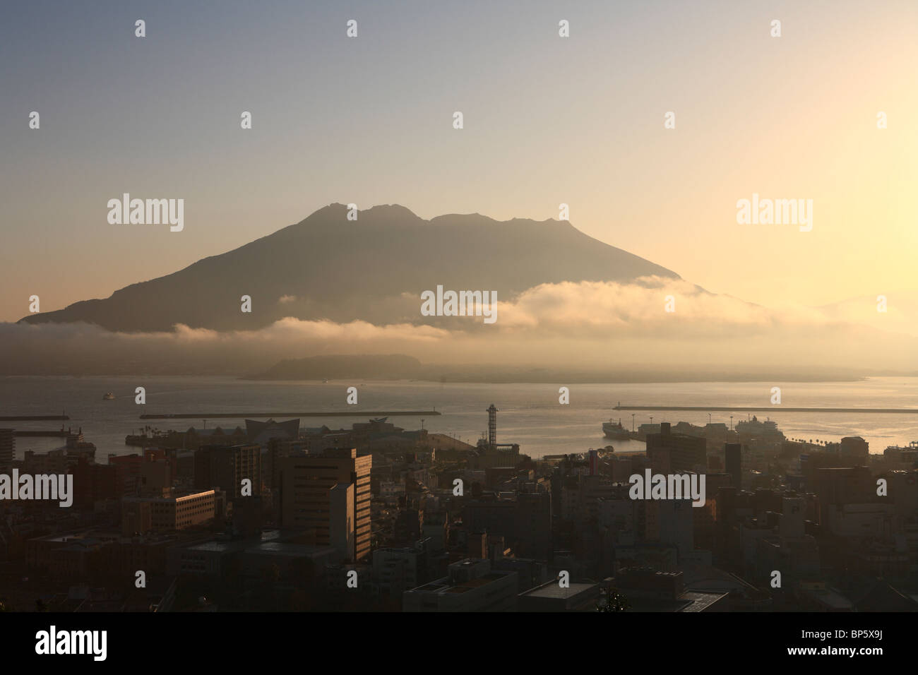 Dawn of Sakurajima, Kagoshima, Kagoshima, Japan Stock Photo - Alamy