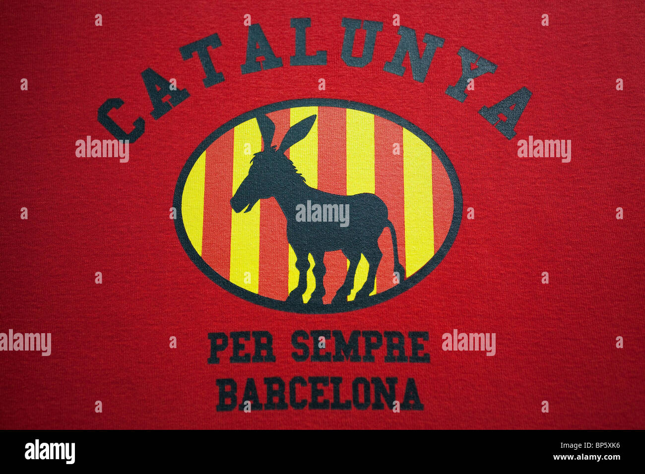Barcelona burro catala on t-shirt Stock Photo - Alamy